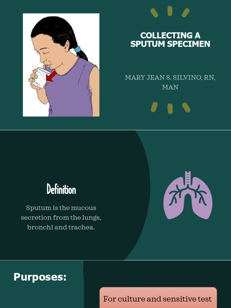 Collecting A Sputum Specimen | PDF