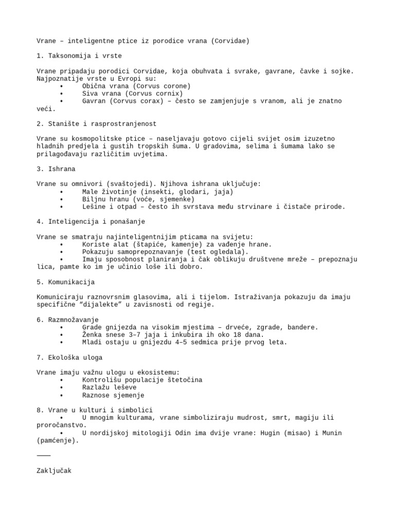Vrane | PDF