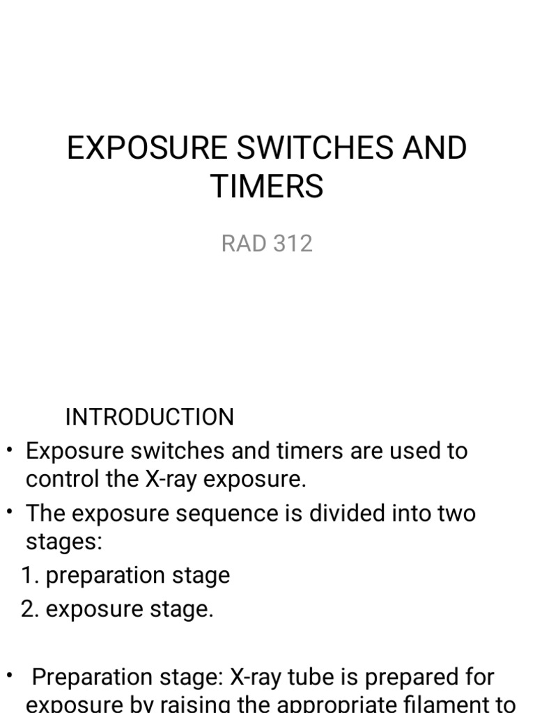 X-Ray Exposure Switches and Timers | PDF | Vacuum Tube | Capacitor