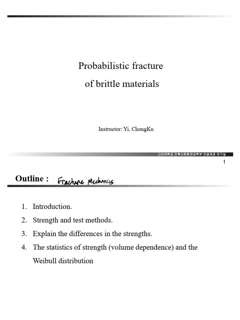 Ch.15 - Probabilistic Fracture of Brittle Materials | PDF | Fracture | Strength Of Materials