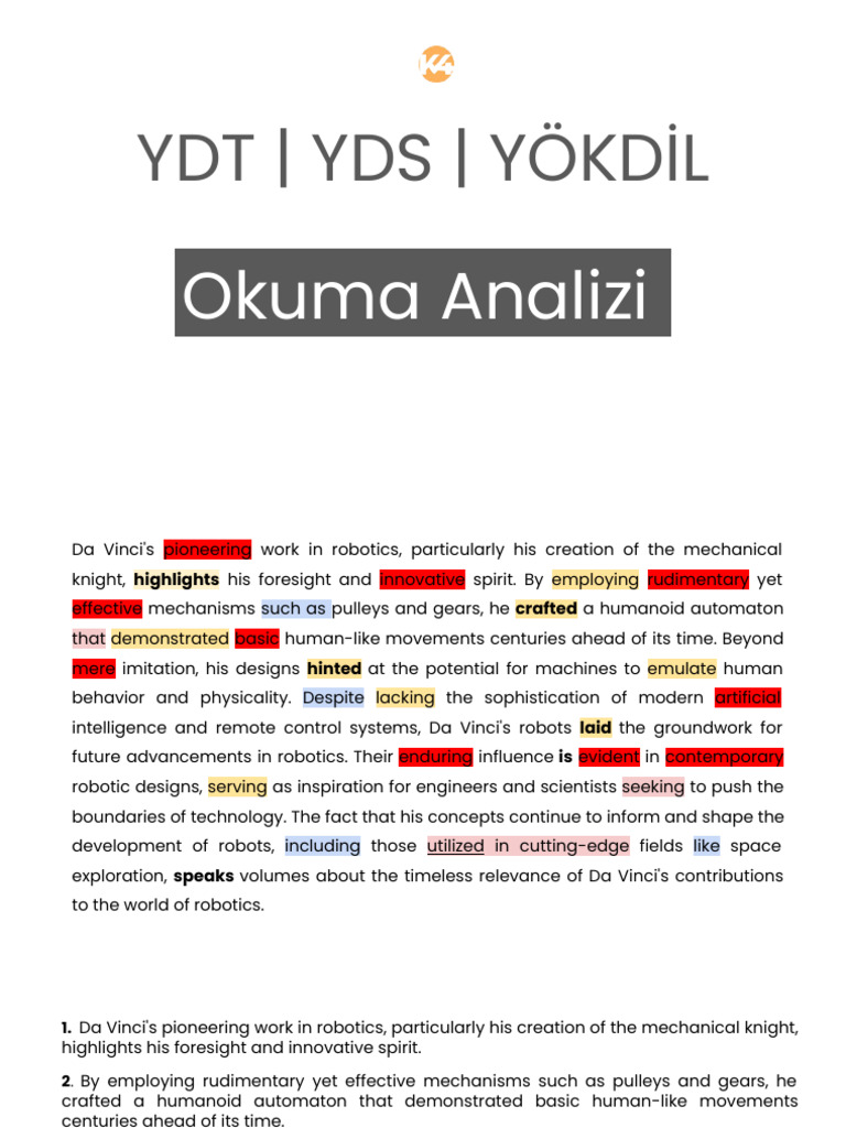 Paragraf Analizi Ve Ceviriyle Okumani Gelistir Yds Yokdil Ydt Okuma ...