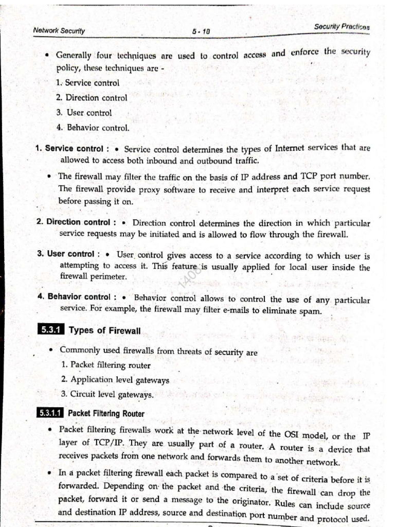 PacketFiltering Firewalls | PDF