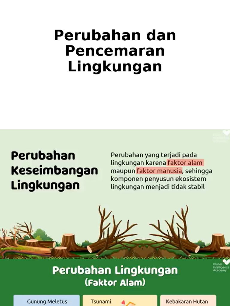 BAB 4 Perubahan Dan Pencemaran Lingkungan | PDF