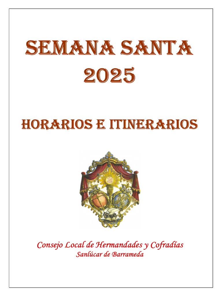 Horarios e Itinerarios 2025 para Semana Sabra | PDF | María, madre de ...