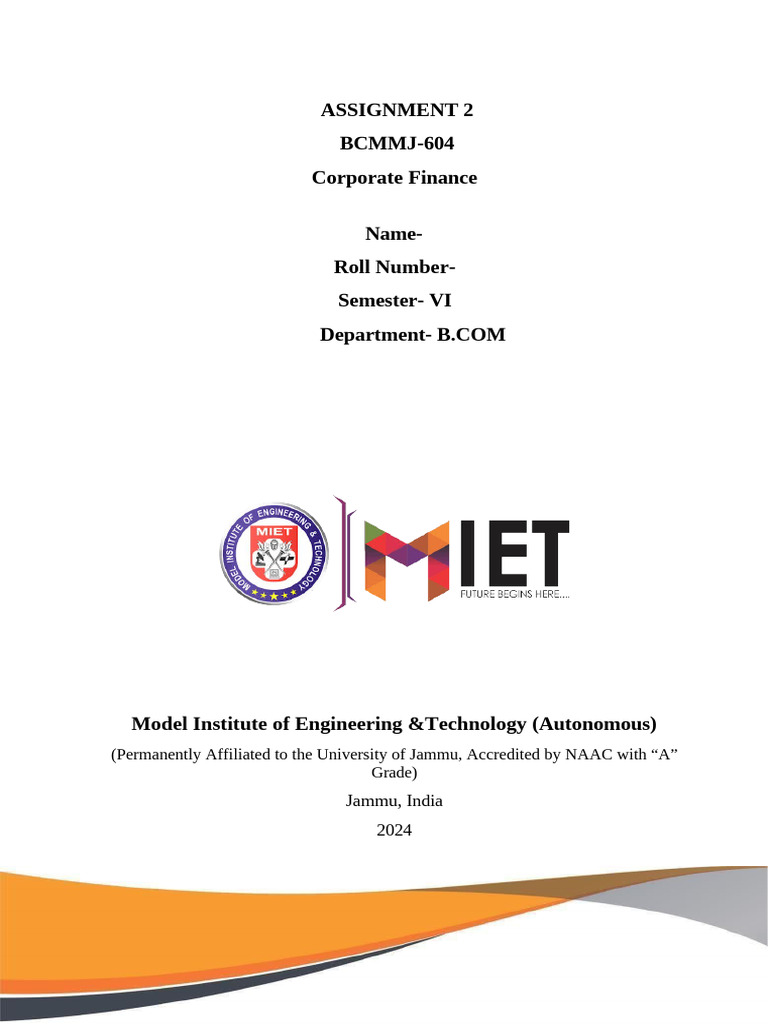 Assignment BCMMJ-604 | PDF | Mergers And Acquisitions | Takeover