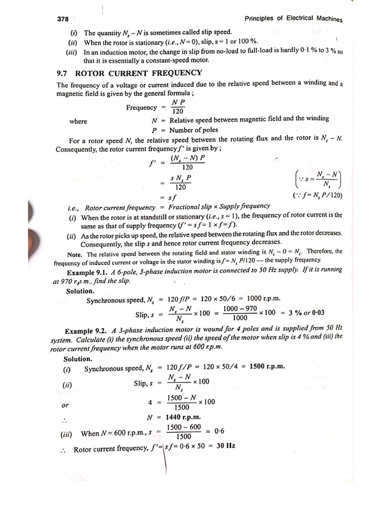 3- phase Induction Motors - Numericals | PDF
