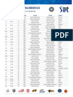 TATA IPL 2025 - Match Schedule | PDF | Sports | Cricket Competitions