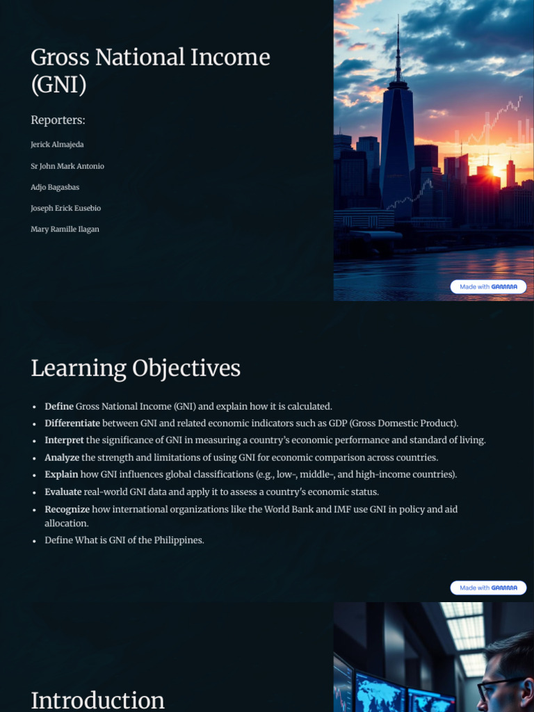 Gross National Income GNI | PDF