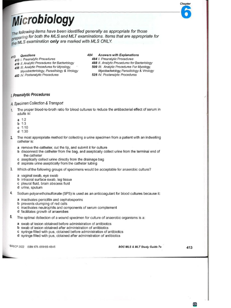 Microbiology MCQS For ASCp | PDF