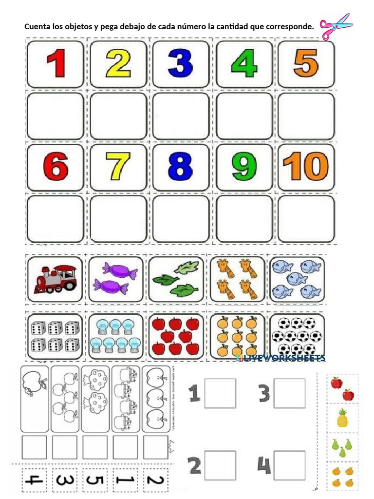 Recorta y Pega Numeros | PDF