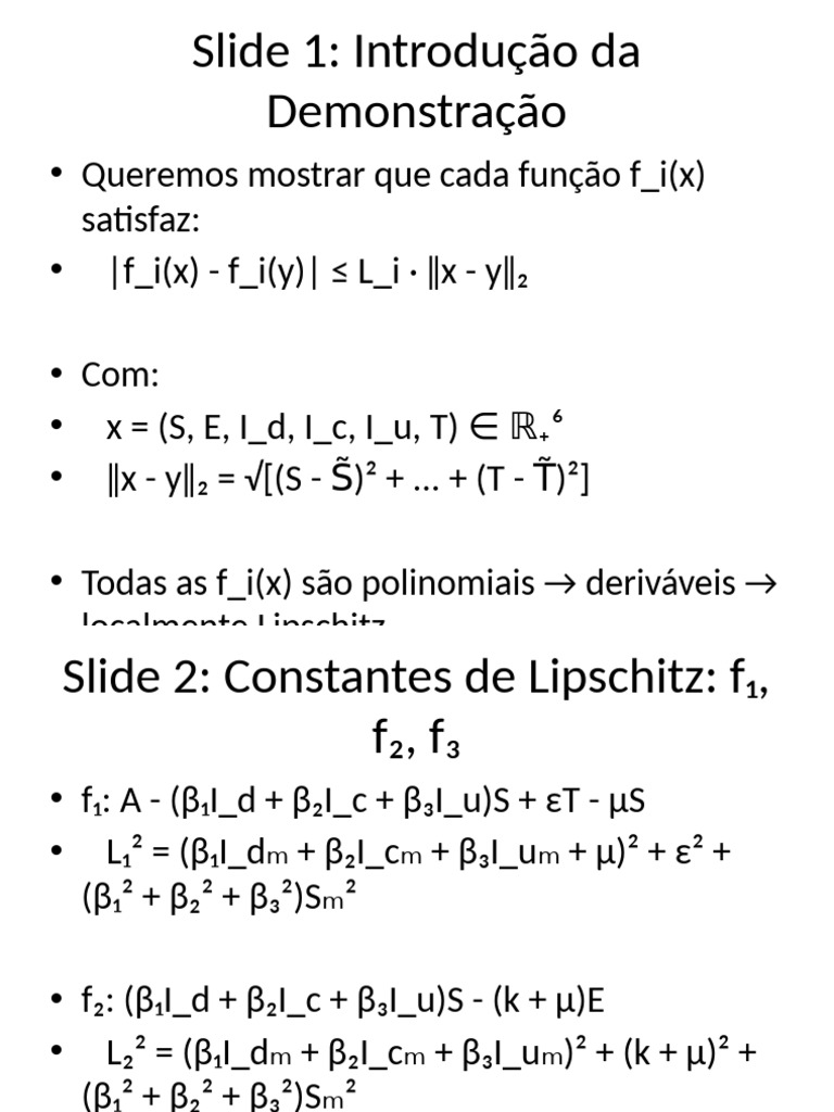 Demonstracao Lipschitz | PDF