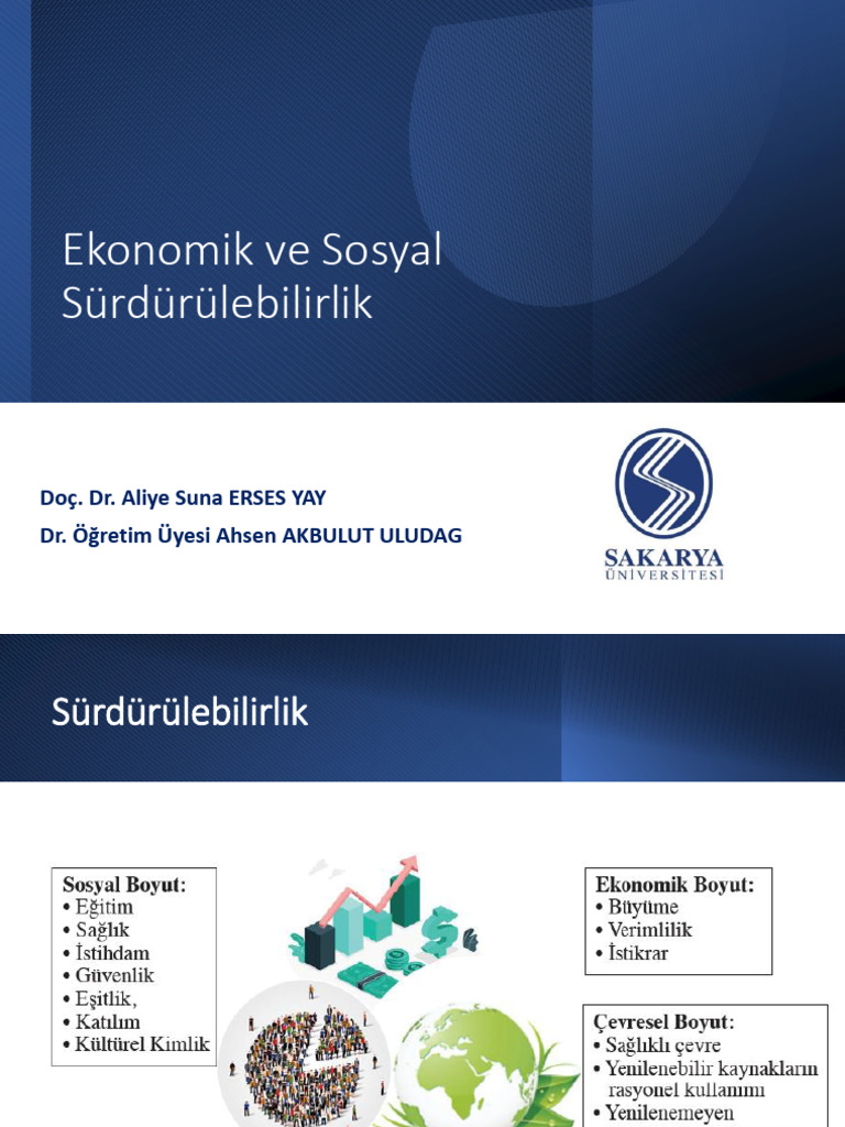 Ders 3 - Ekonomik Ve Sosyal Sürdürülebilirlik | PDF