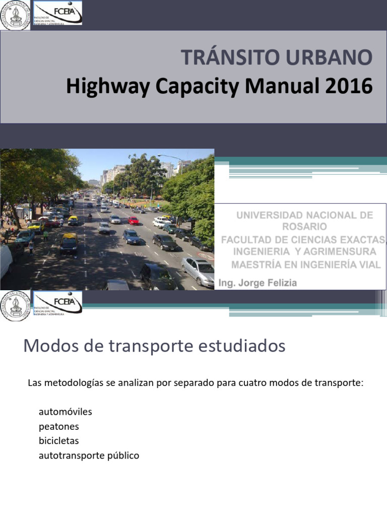 2 CAPACIDAD en Tránsito Urbano 2016 - FCEIA - UNR | PDF | Peatonal ...