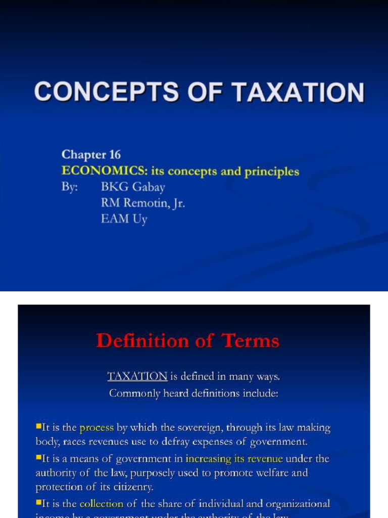 Taxation | PDF