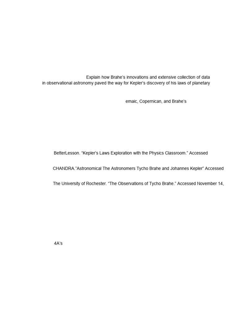 Models of The Universe (Lesson Plan) | PDF | Heliocentrism | Orbit