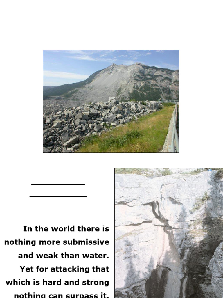 GLGY209 Lecture 9 Weathering and Mass Movement | PDF | Weathering ...