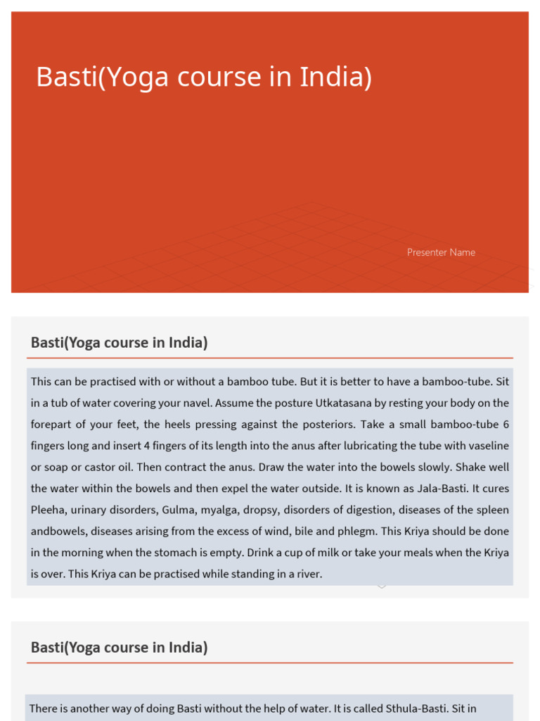 Jala Basti: Yoga Detox Method | PDF