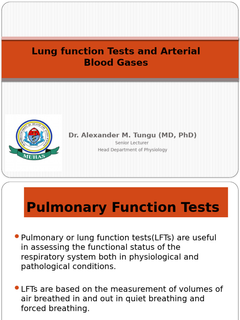 Lung Function Test and ABG 2025 | PDF | Exhalation | Lung
