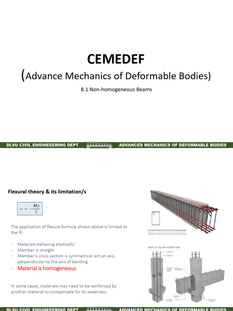 CEMEDEF Non+homogeneous+Beams | PDF | Bending | Beam (Structure)