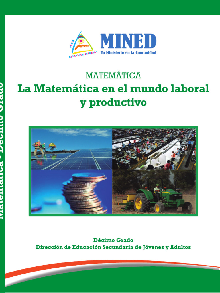 Matemáticas en el Trabajo: Décimo Grado | PDF | Secuencia | Funciones ...