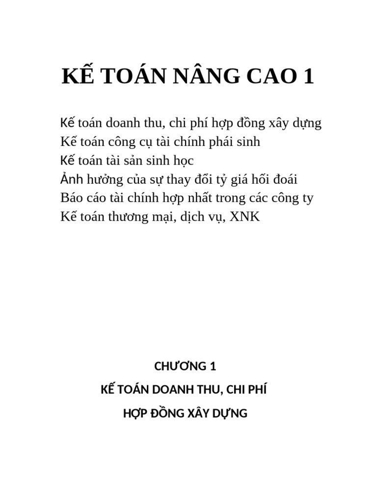 Bài Giảng KTNC - Doanh Thu Hợp Đồng | PDF
