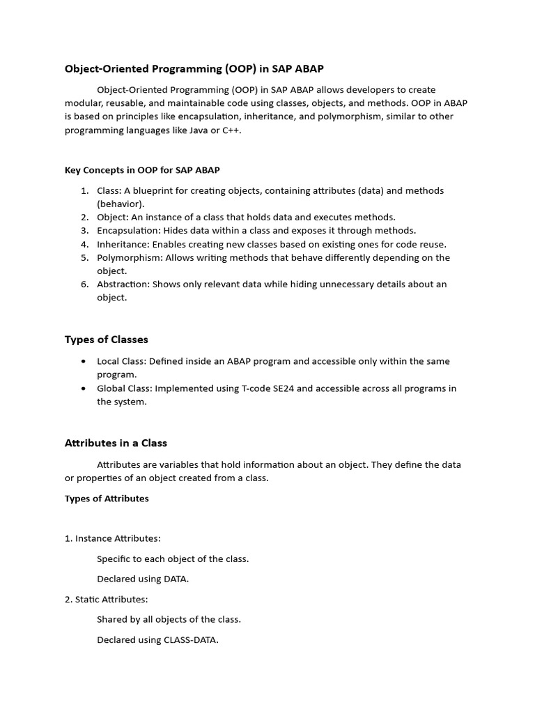 Modified OOPS | PDF | Object Oriented Programming | Class (Computer ...