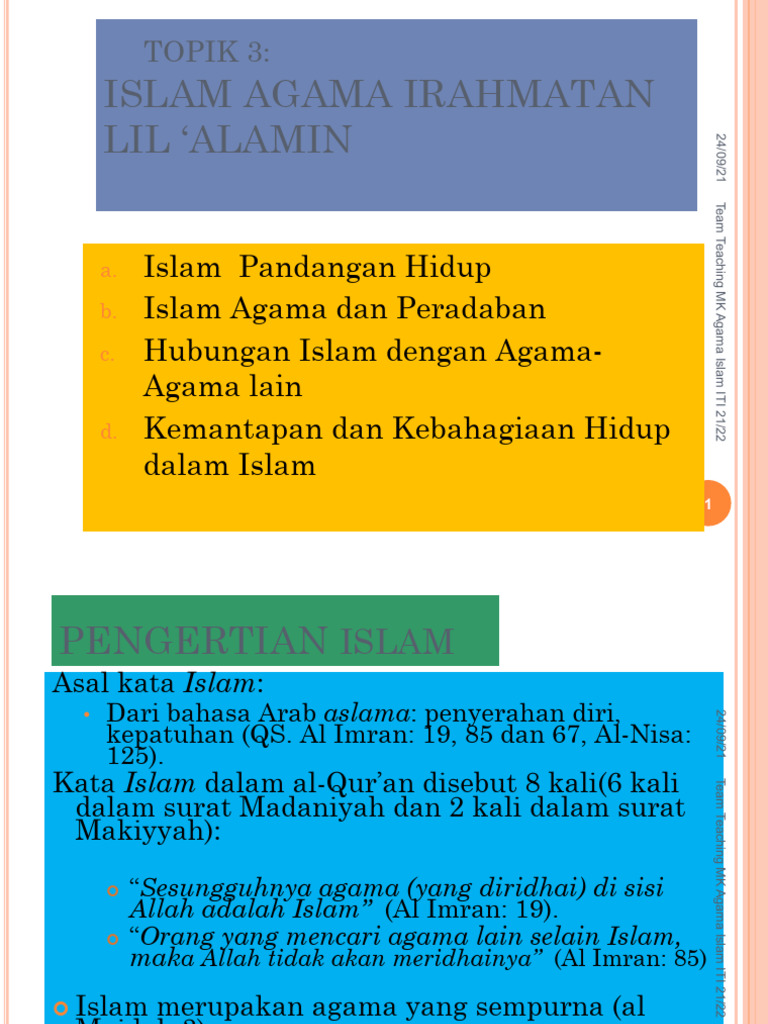 Prinsip Universal Islam dan Ajarannya | PDF