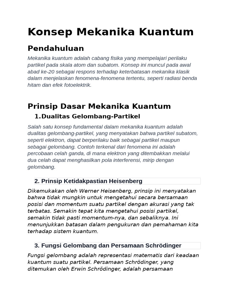 Mekanika Kuantum | PDF