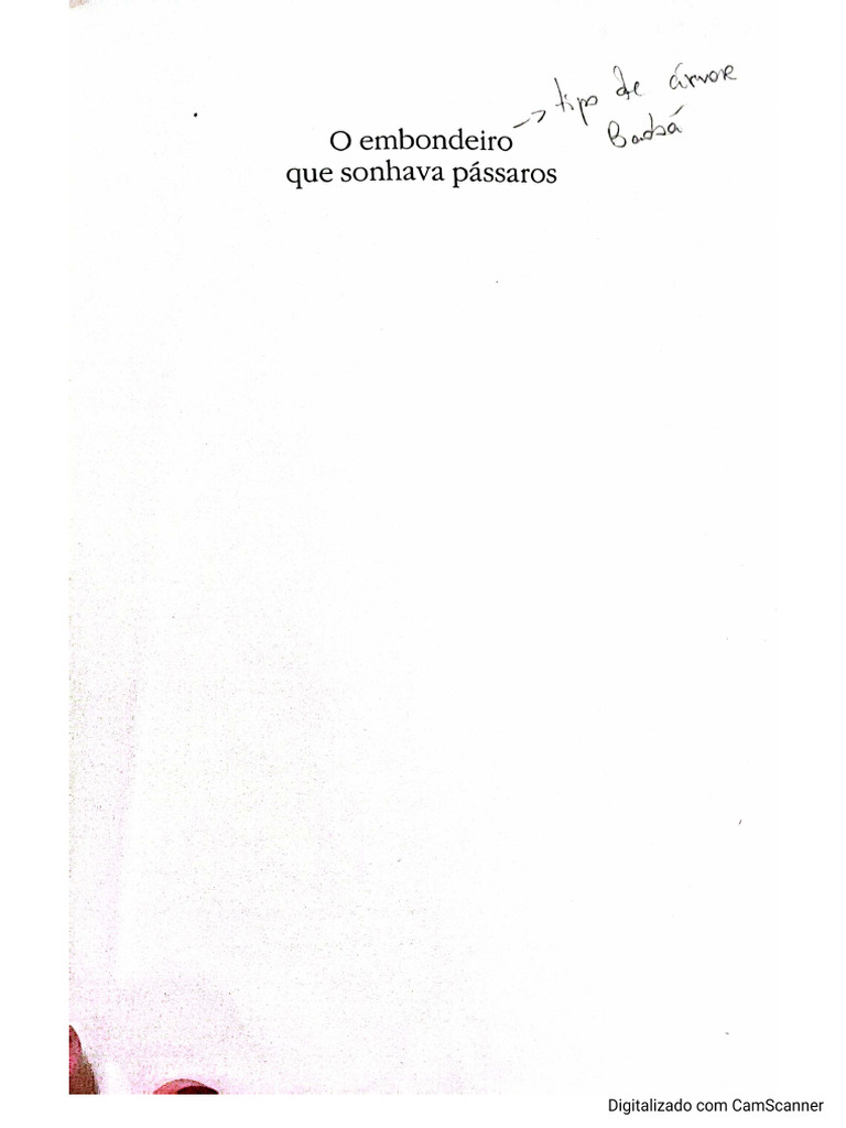 O Embondeiro Que Sonhava Pássaros | PDF