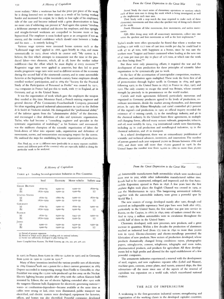 A History of Capitalism From The Great Depression To The Great War ...
