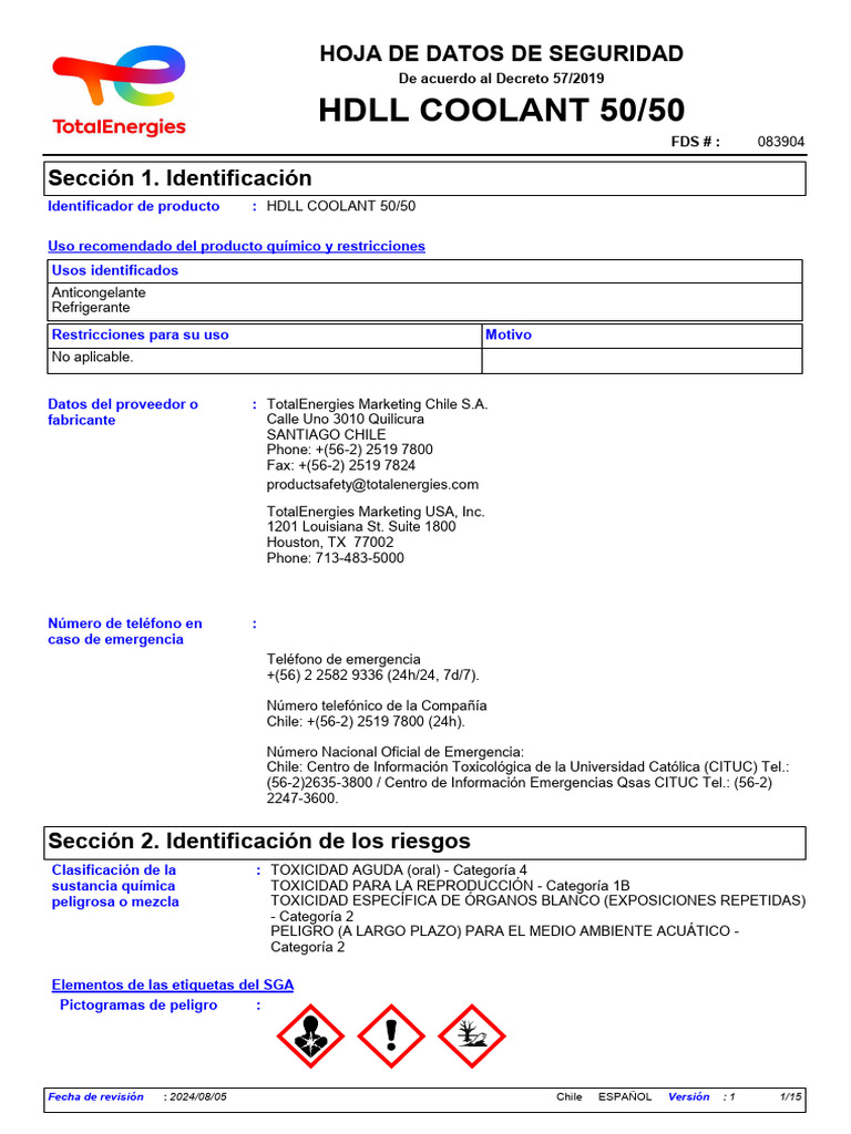 HDS Coolant 50-50 | PDF