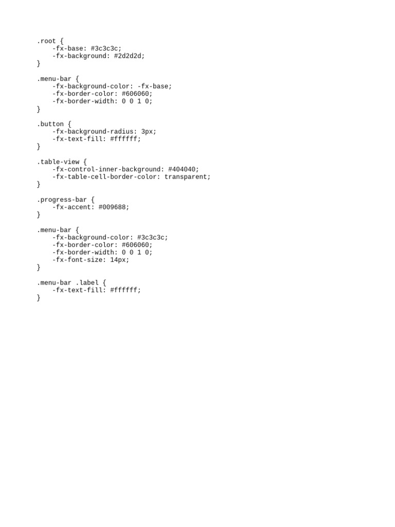 JavaFX CSS Styling Guide | PDF