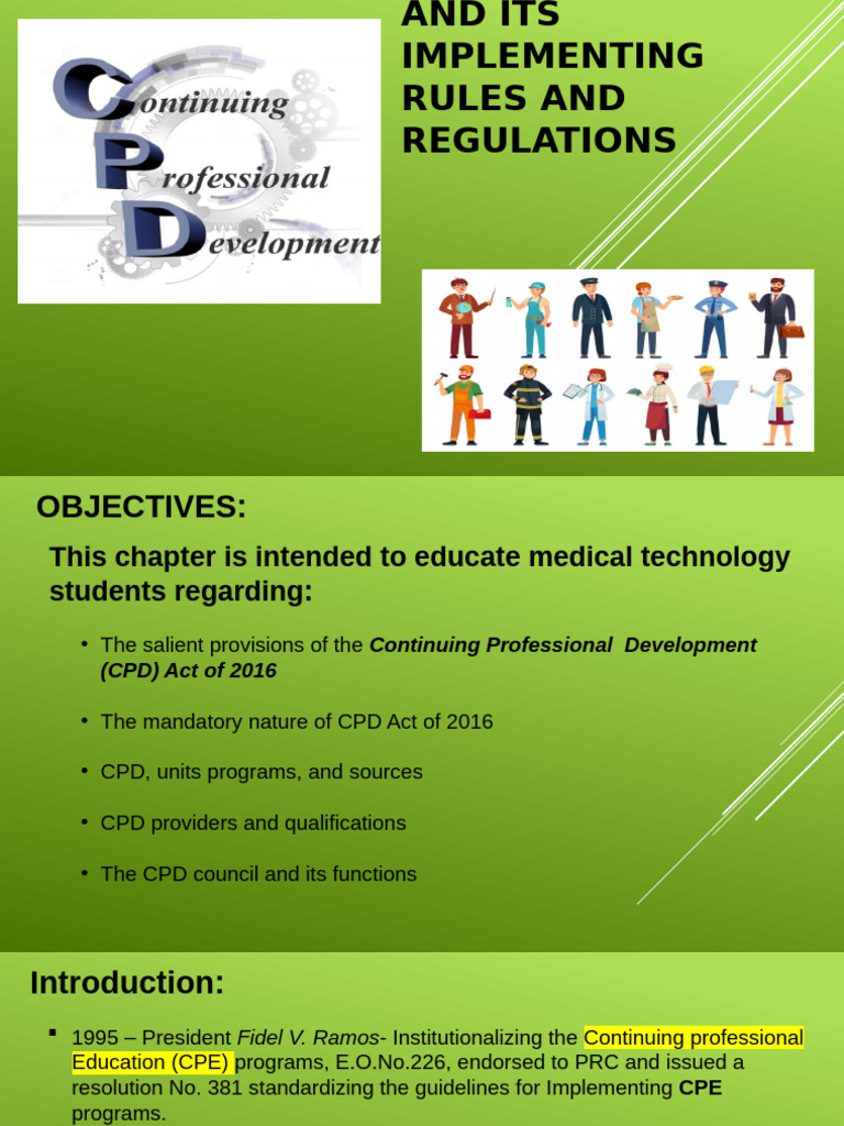 Chapter-3 The Continuing Professional Development Act of 2016 and Its Implementing Rules and ...
