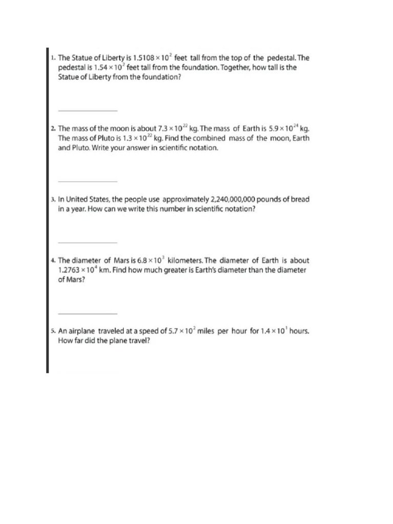 Scientific Notation | PDF