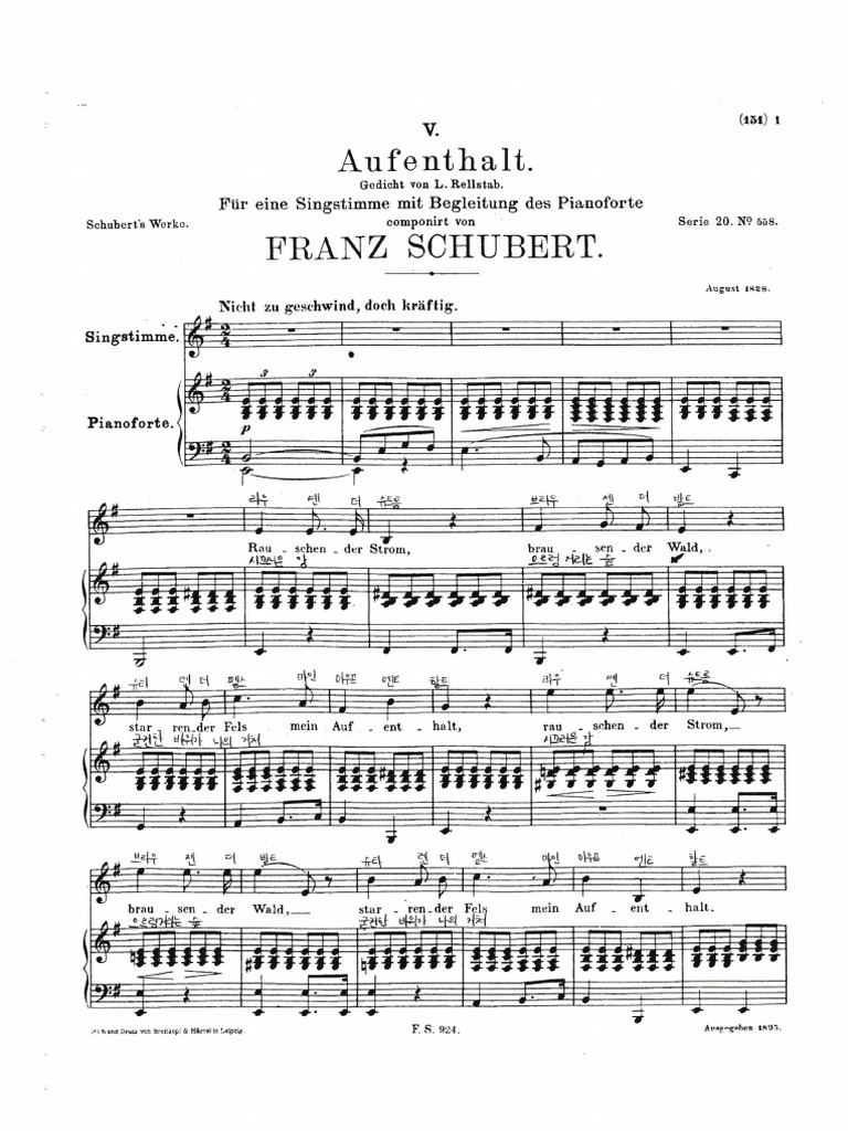 Aufenthalt - Schubert | PDF