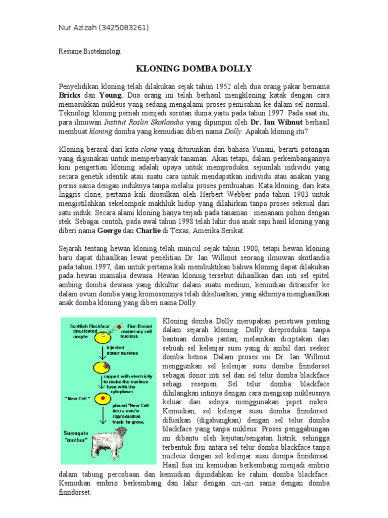 Kloning Domba Dolly | PDF