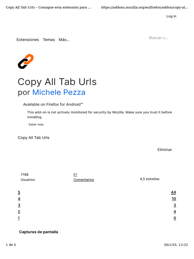 Copy All Tab Urls - Consigue Esta Extensión para ? Firefox (Es) | PDF | Software | Red mundial