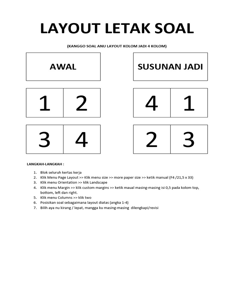 Layout Letak Soal | PDF