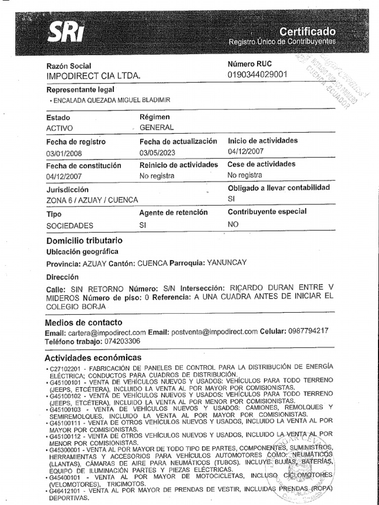 Ruc Impodirect | PDF