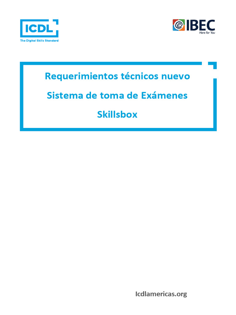 Requerimientos Tecnicos Nuevo Sistema de Toma de Examenes - IBEC ...