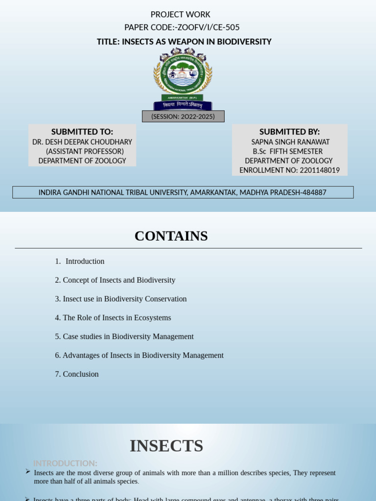 Sapna Singh Insects and Biodiversity | PDF | Biological Pest Control | Beetle