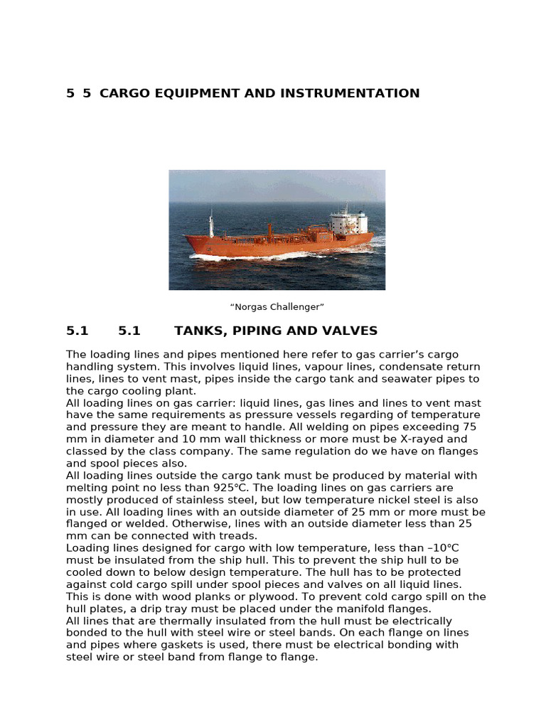 Cargo Equipment Specifications and Safety | PDF | Pump | Valve