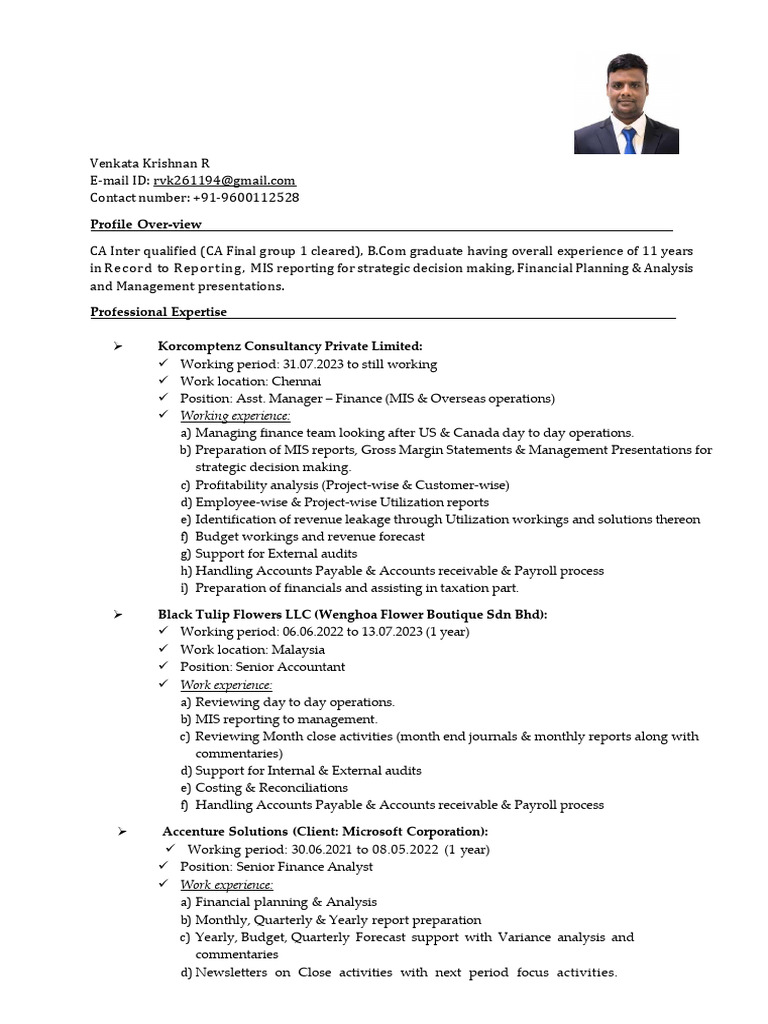 Naukri VENKATAKRISHNANR (11y 0m) 1 | PDF | Taxes | Business