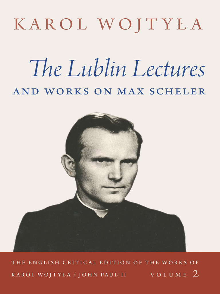 Lublin Lectures on Max Scheler | PDF | Phenomenology (Philosophy ...