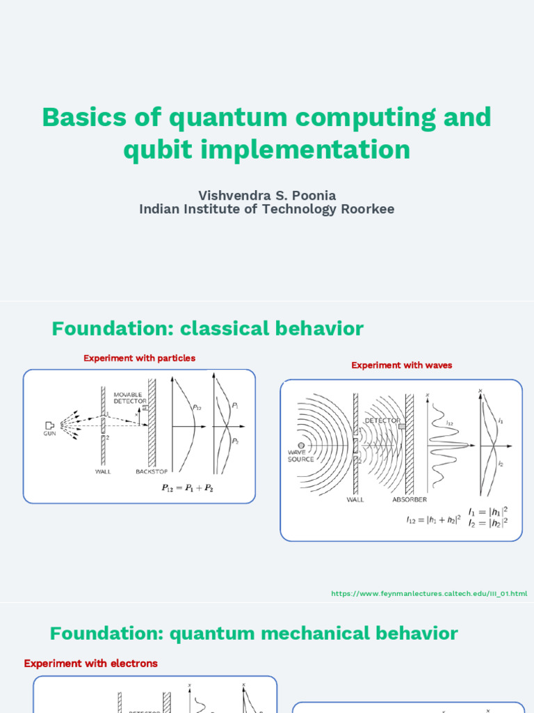 Week 3 - Physical Realization and Quantum Biosystems | PDF | Quantum ...
