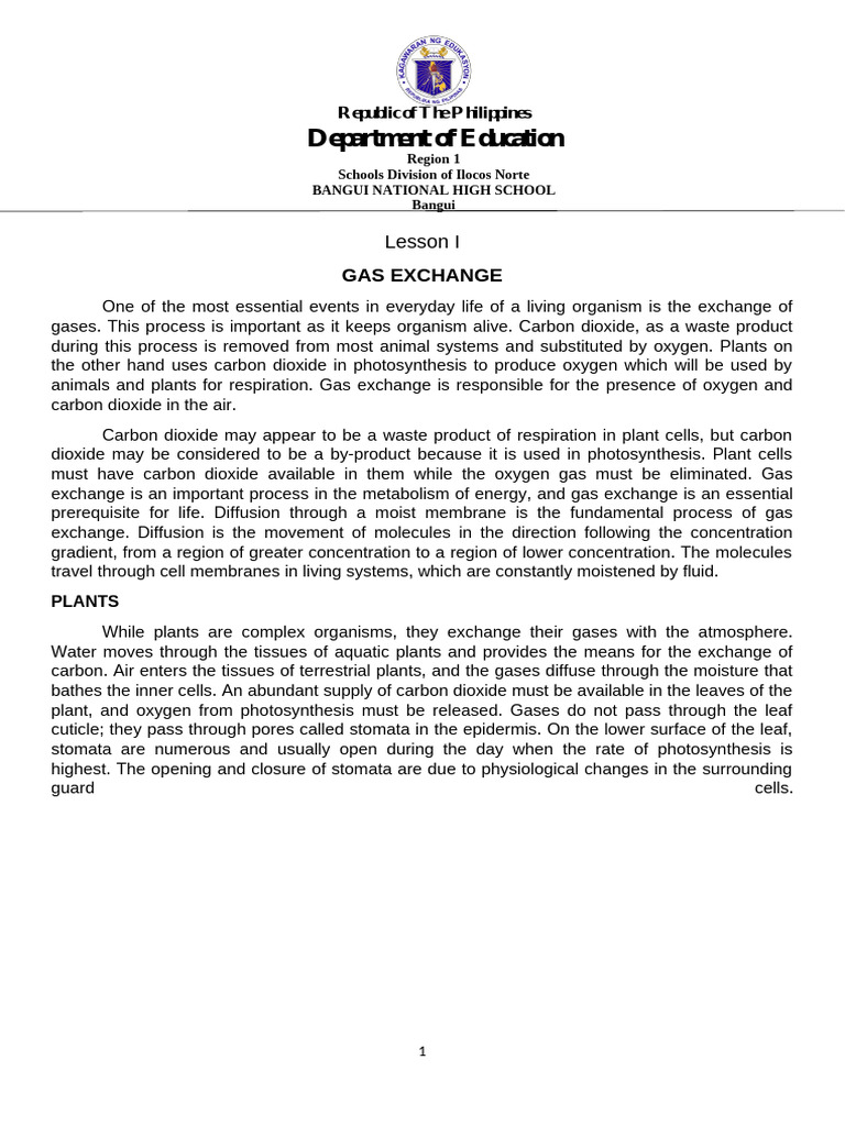 Q4 Gen Bio 2 Concept Notes Part 1 | PDF | Circulatory System | Lung