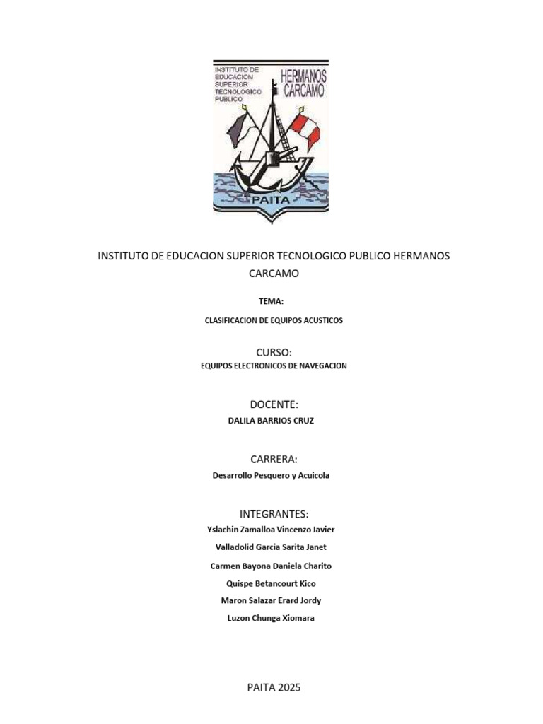 Equipos Acusticos - Informe Completo | PDF | Sonar