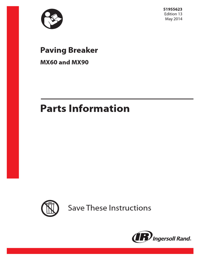 MX60 MX90 Paving Breaker Parts Guide | PDF | Valve