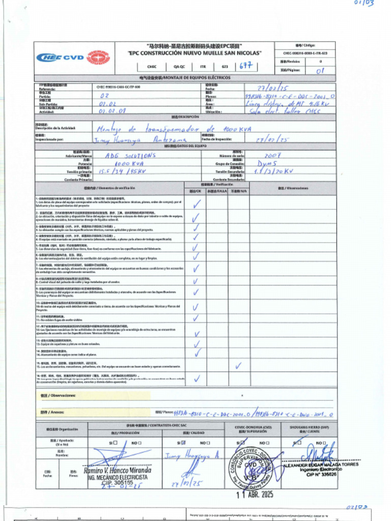 Chec Qaqc Itr 623 677 | PDF