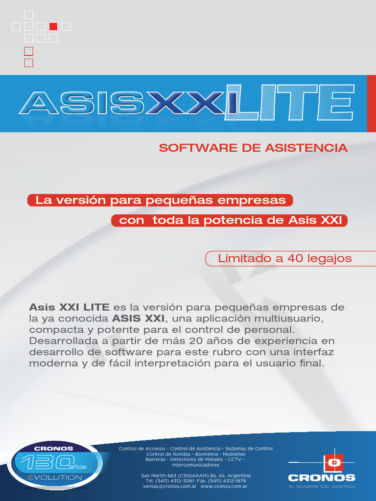 Asis XXI LITE: Software de Control Personal | PDF | Usuario ...